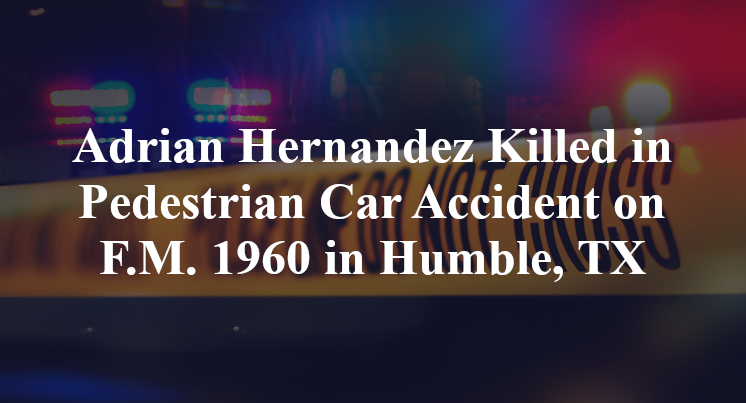 Adrian Hernandez Killed in Pedestrian Car Accident on F.M. 1960 in ...